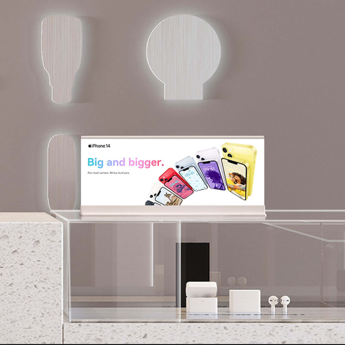 Desktop Slim Light Box (20" x 7") - Custom LED Light Box for Desktop Displays | 777Sign